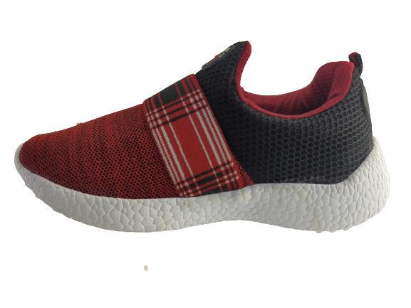 Columbus Brand Boy's Run-14 Slipons Sports Shoes (Black/Red) :: RAJASHOES