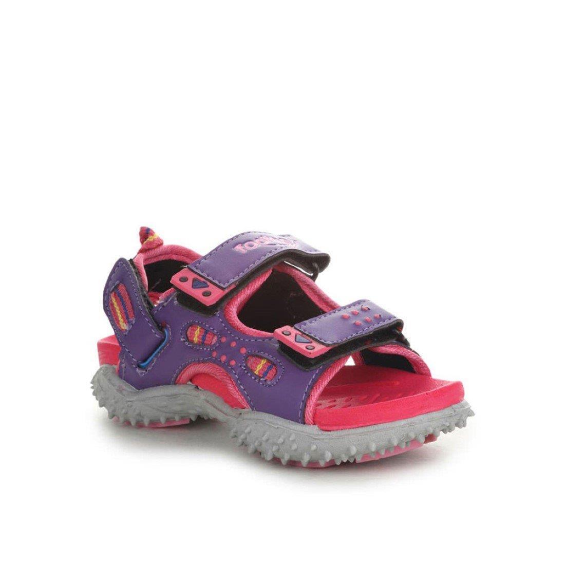 Footfun By Liberty Brand Boy's Greger Purple Velcro Sports Sandal Flip ...