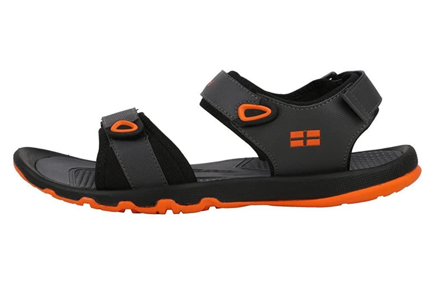 F sports Brand Men's Ocean Chappal/Sandal/Flip Flop (Grey/Orange ...
