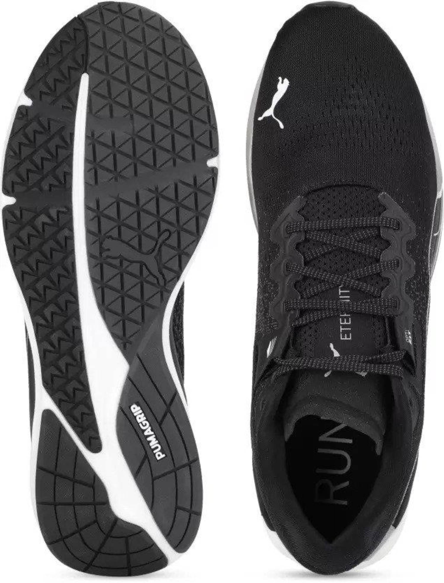 Puma Brand Mens Eternity Nitro Running Sports Shoes 194681 02 (Black ...