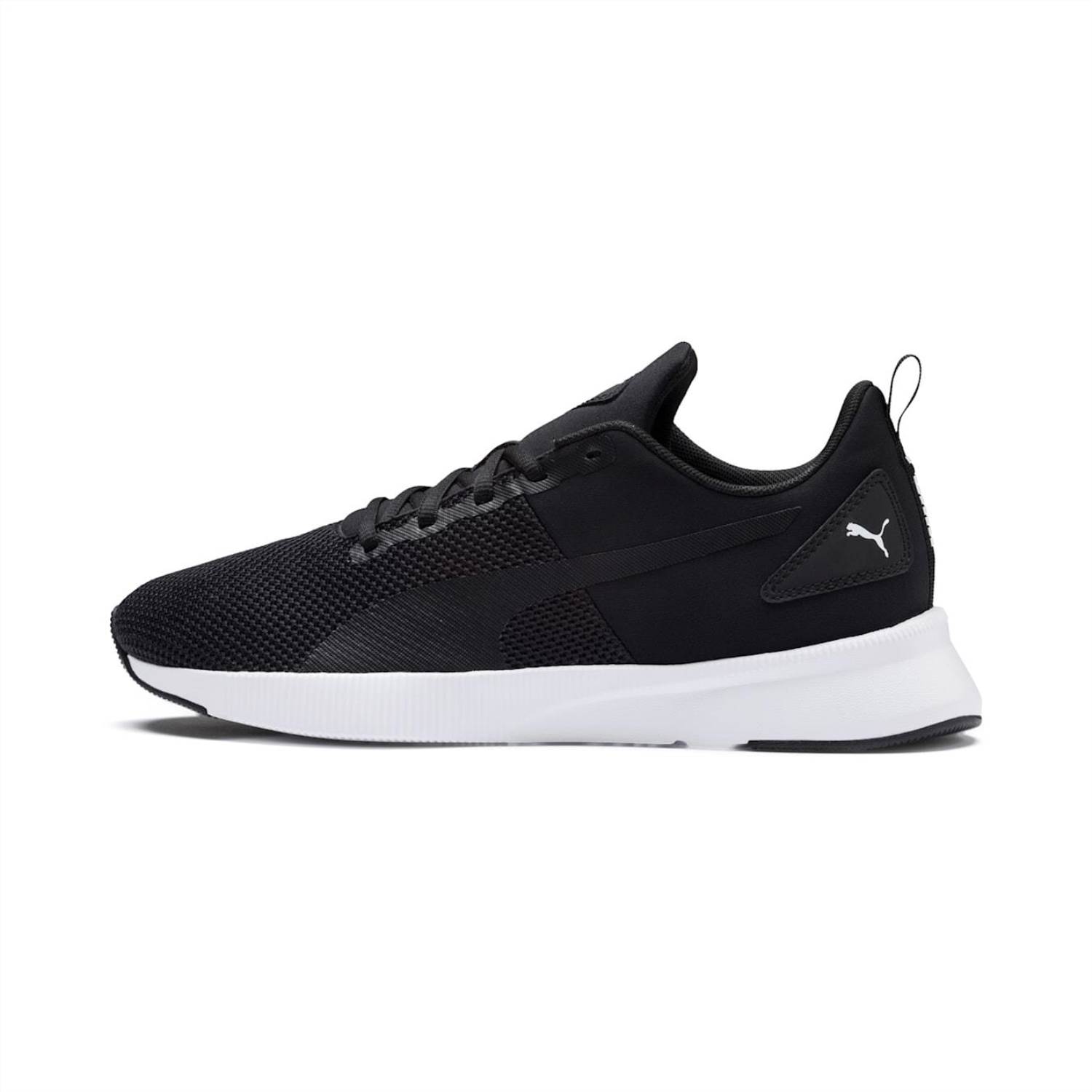 Puma Brand Men's Flyer Runner Laced Sports Shoes 192257 02 (Black/White ...