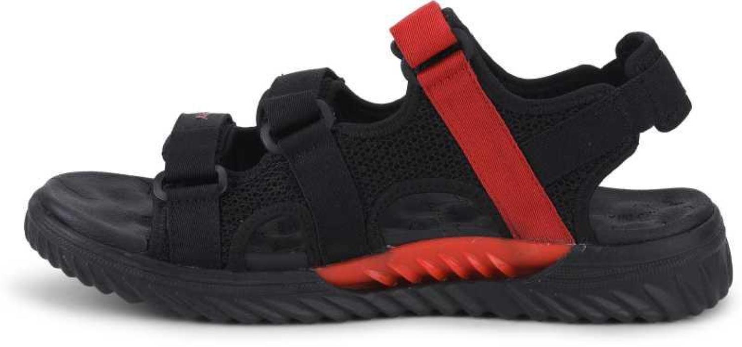 Sparx Brand Men's SS-509 Chappal/Sandal/Flip Flop (Black/Red) :: RAJASHOES