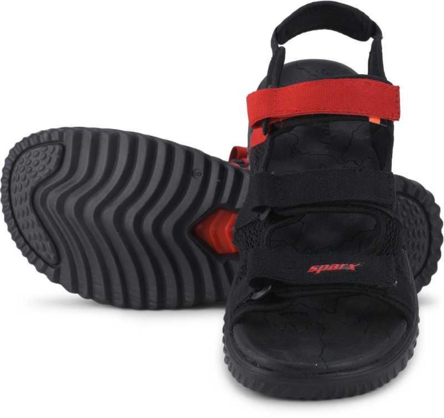Sparx Brand Men's SS-509 Chappal/Sandal/Flip Flop (Black/Red) :: RAJASHOES