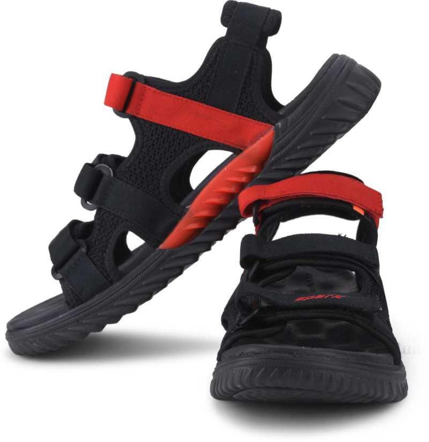 Sparx Brand Men's SS-509 Chappal/Sandal/Flip Flop (Black/Red) :: RAJASHOES