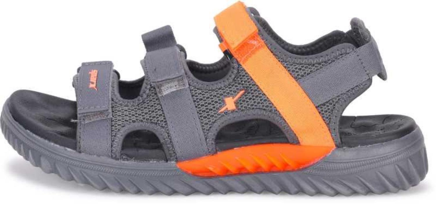 Sparx Brand Men's SS-509 Chappal/Sandal/Flip Flop (D.Grey/FL.Orange ...