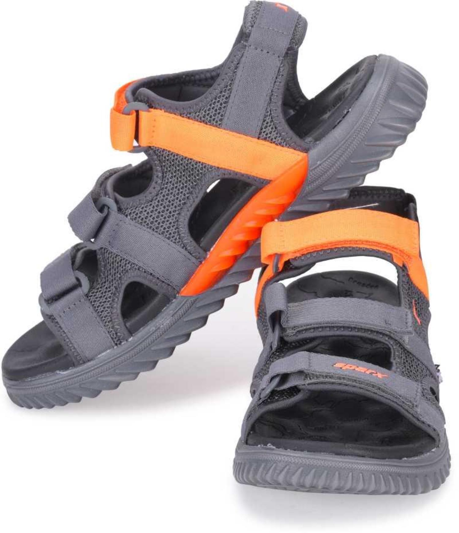 Sparx Brand Men's SS-509 Chappal/Sandal/Flip Flop (D.Grey/FL.Orange ...