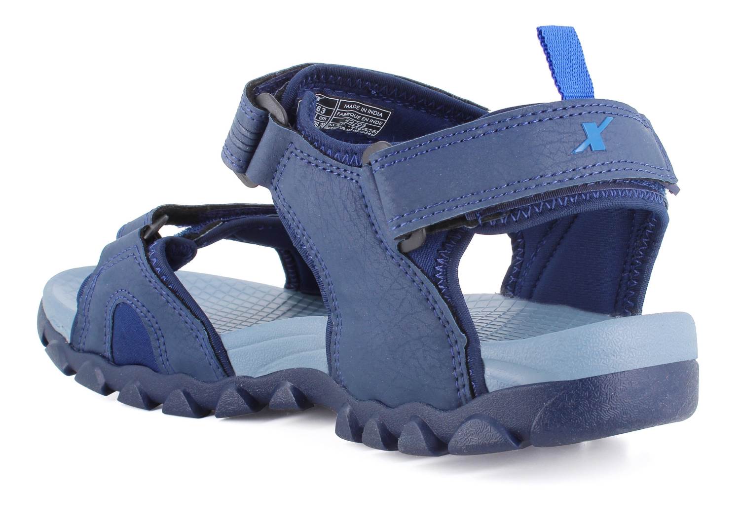 Sparx Brand Mens Casual Sports Sandal Backstrap SS-563 (Navy Blue/R ...