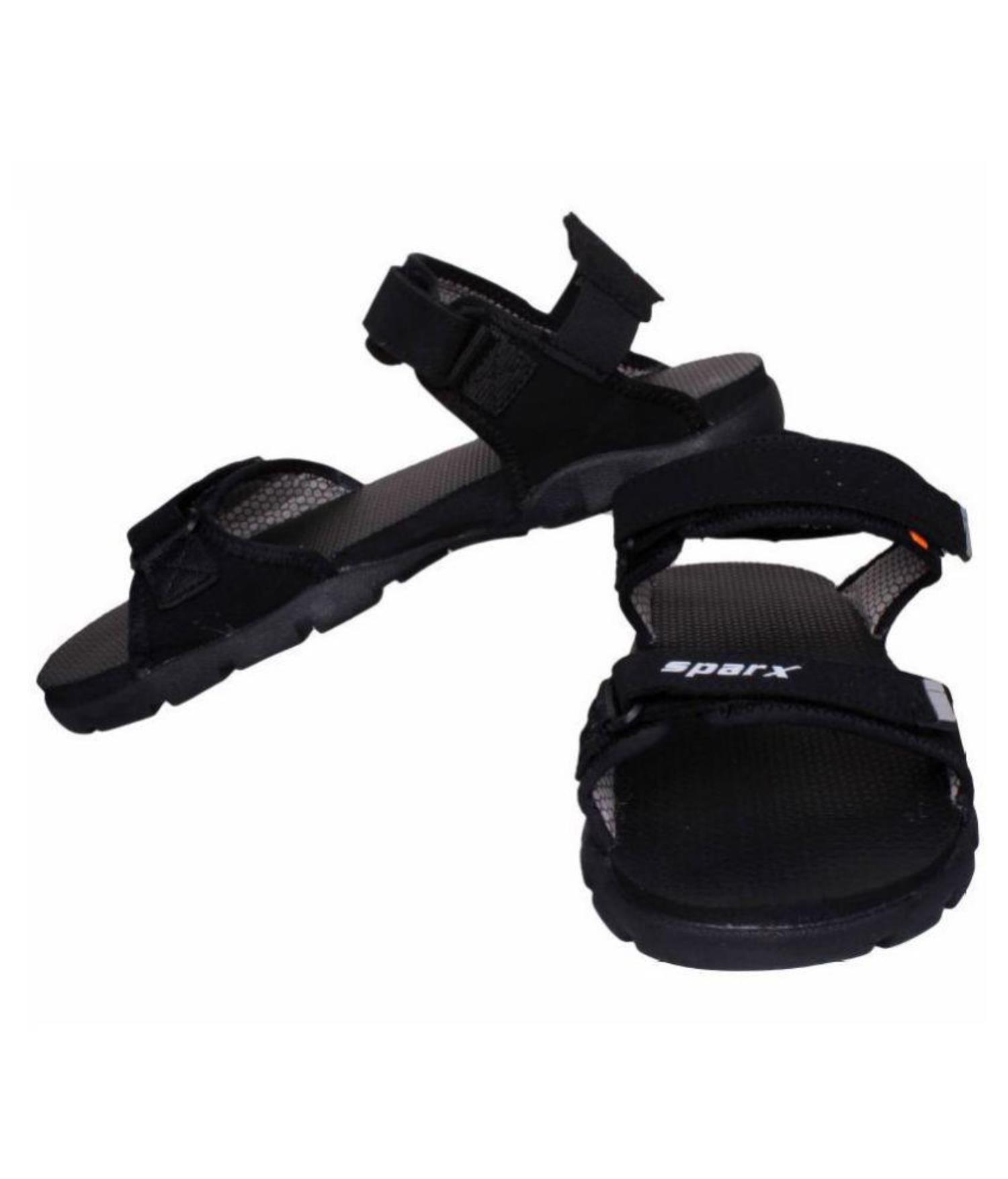 Sparx Brand Men's SS-119 Chappal/Sandal/Flip Flop (Black/Grey) :: RAJASHOES