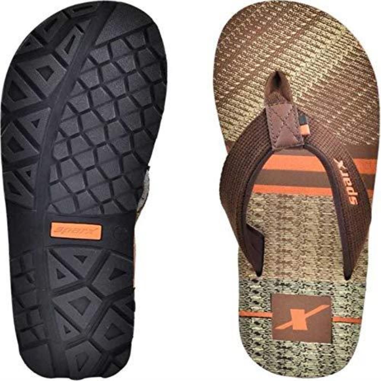Sparx Brand Men's SFG-49 Flipflop Slippers (Brown/Beige) :: RAJASHOES
