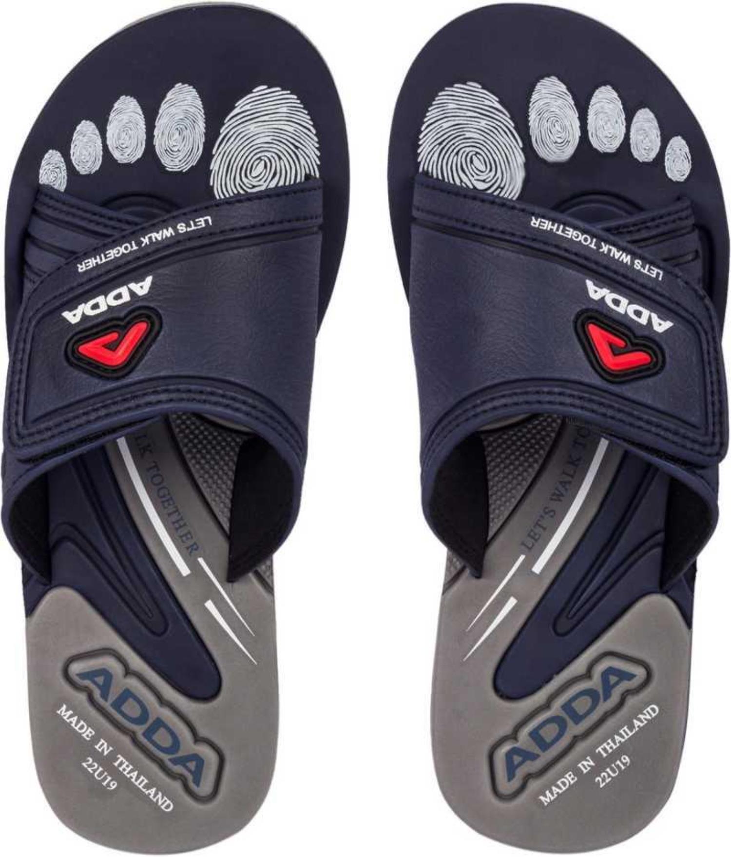 Adda Brand Men's Apj-Rolex-36 Scoll Flipflop Slippers (Full Navy ...
