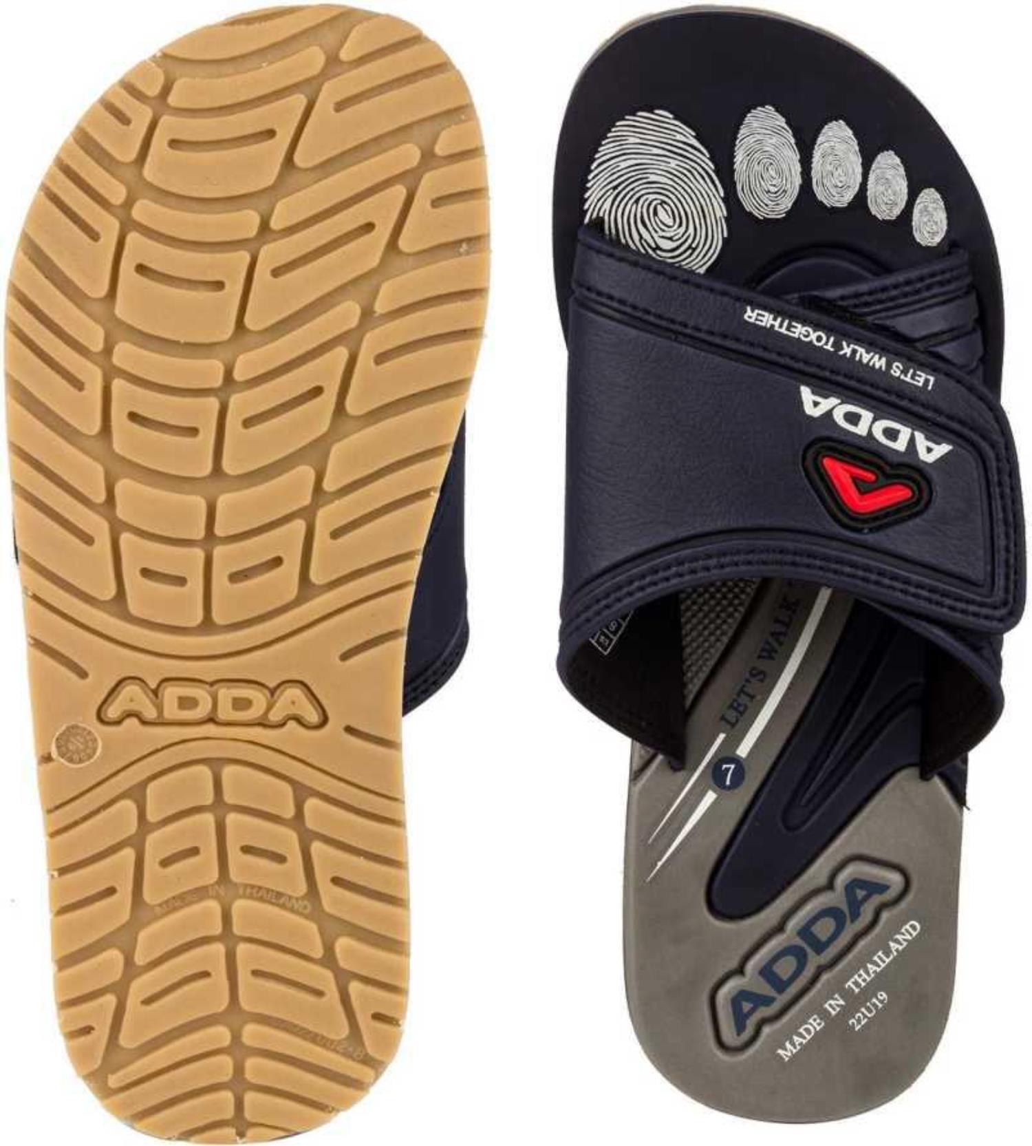 Adda Brand Men's Apj-Rolex-36 Scoll Flipflop Slippers (Full Navy ...