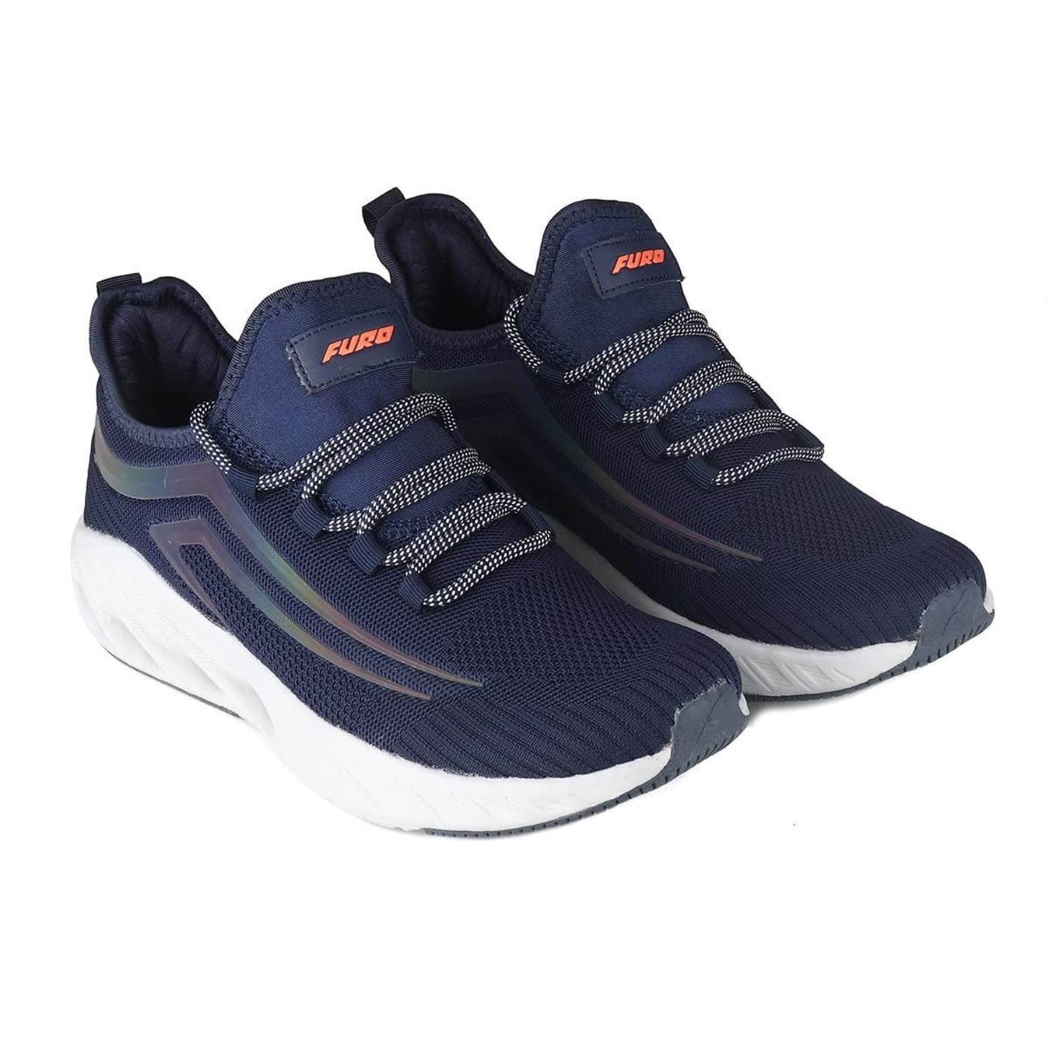 Furo Brand Mens Running Laced Sports Shoes W3039 (Eve.Blue) :: RAJASHOES