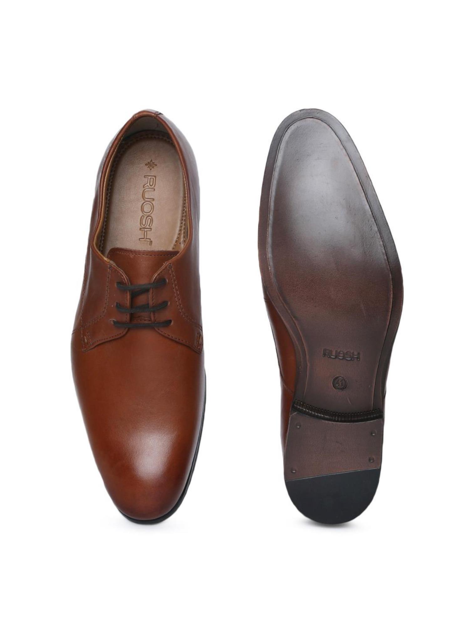 Ruosh Brand Men's 10403 Laced Formal Shoes (Tan/Light Brown) :: RAJASHOES