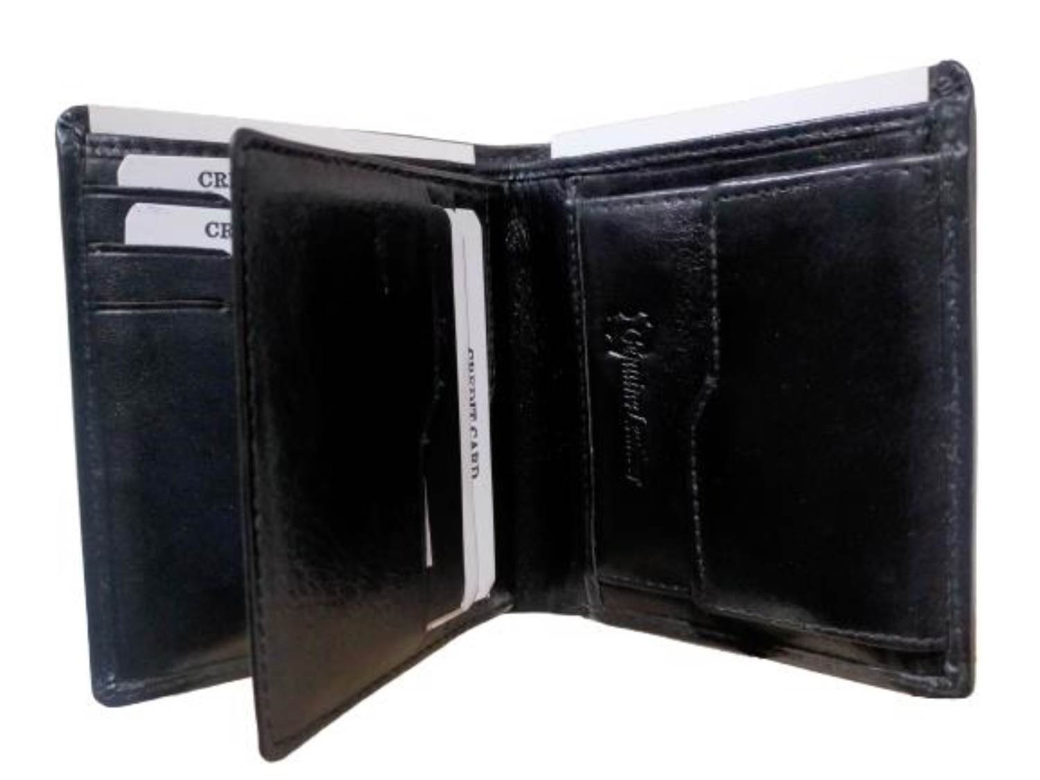 Woops Brand Men's 638 Black Leather Wallet :: RAJASHOES